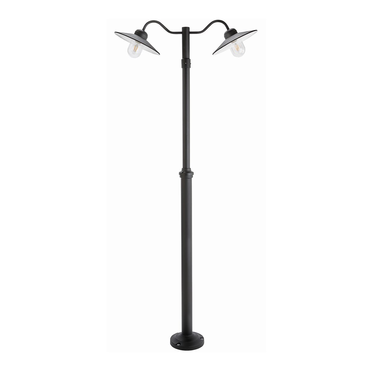 Lampadaire extérieur 2x70W LONDON Noir - Norlys 482SV