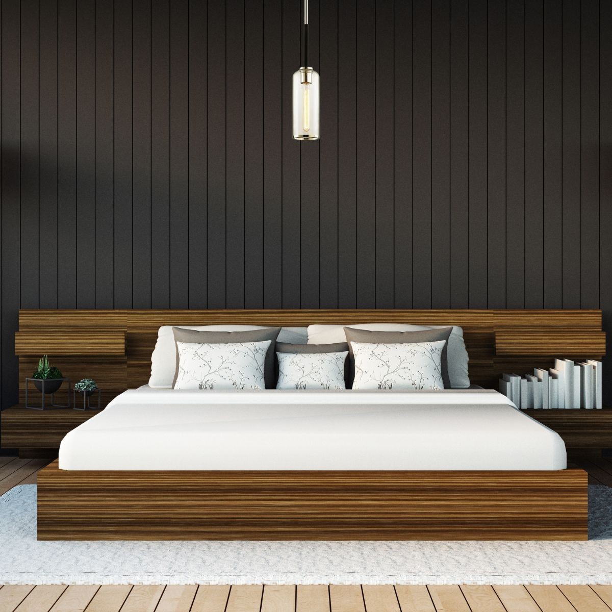 Suspension PRESTON Sable Noir LED 25 W Nova Luce 9865140