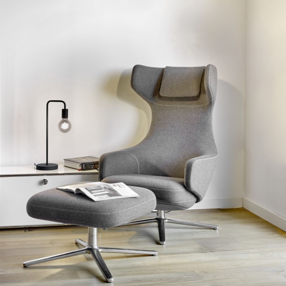 Lampe de table Diallo Noir Mat 1x42W E27 Trio 508000132