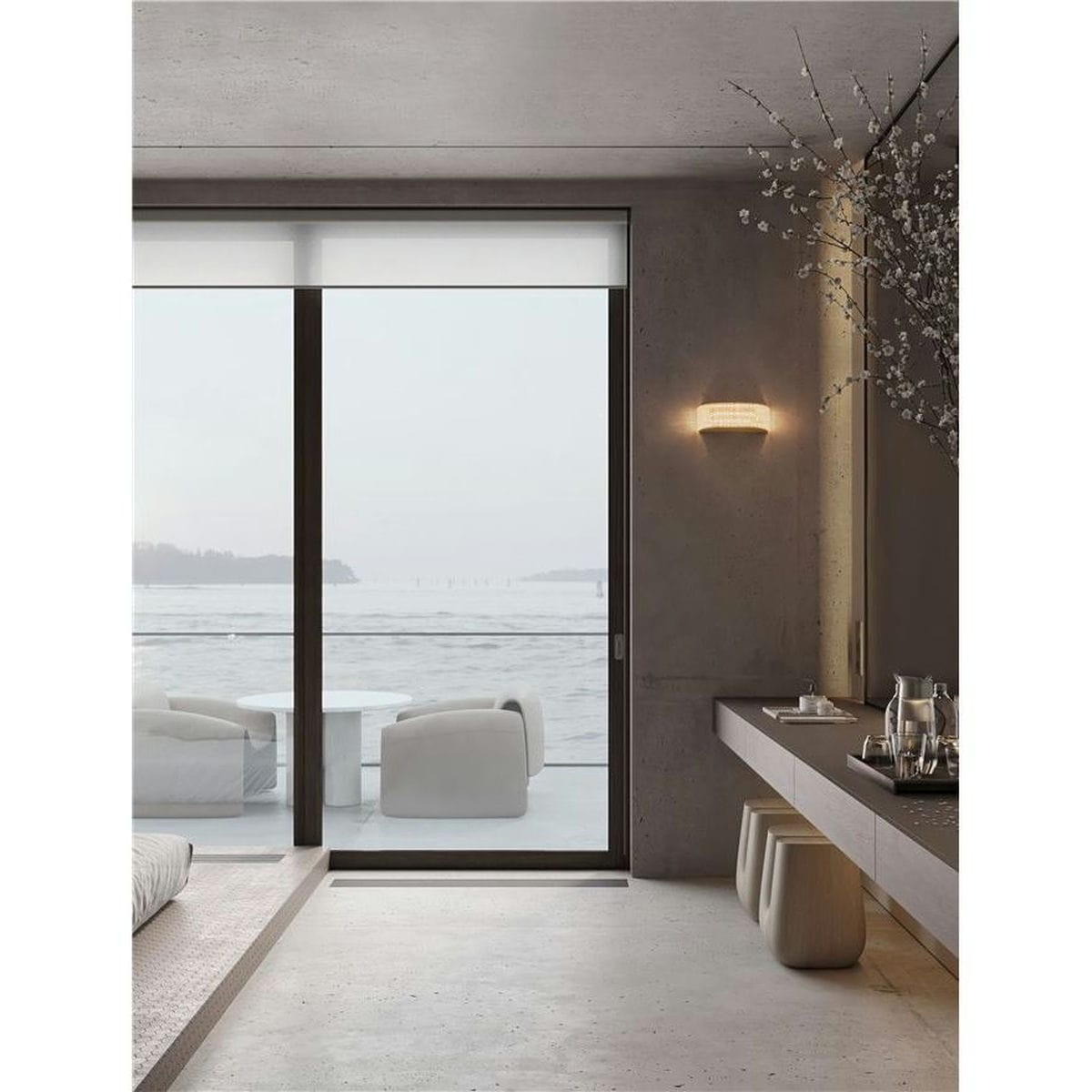 Applique Zara 1x60W Argent | Feiss