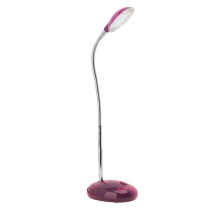 Lampe de bureau TIMMI 1x2W LED intégrée ROSE TRANSPARENT