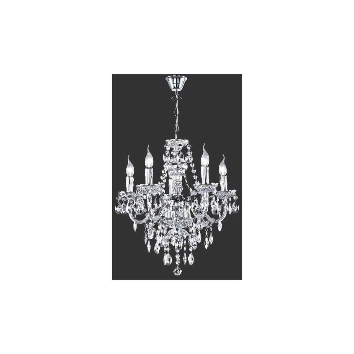 Lustre Saldana 8x40W Argent | Elstead Lighting