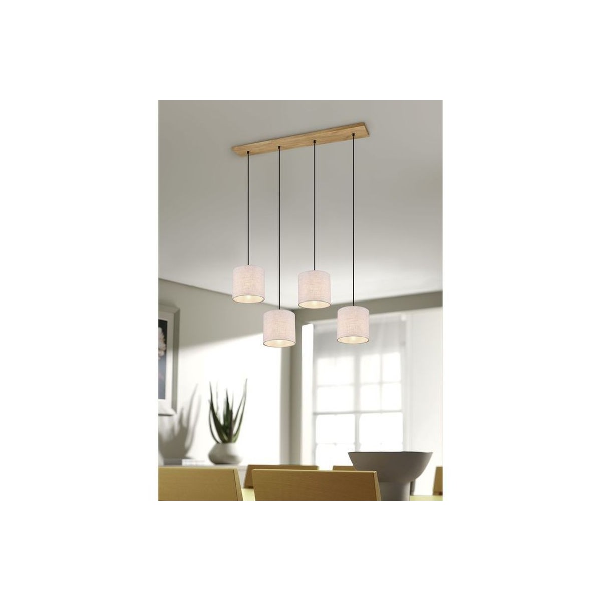 Suspension Elmau Nickel Antique 4x60W E27 Trio 302100430
