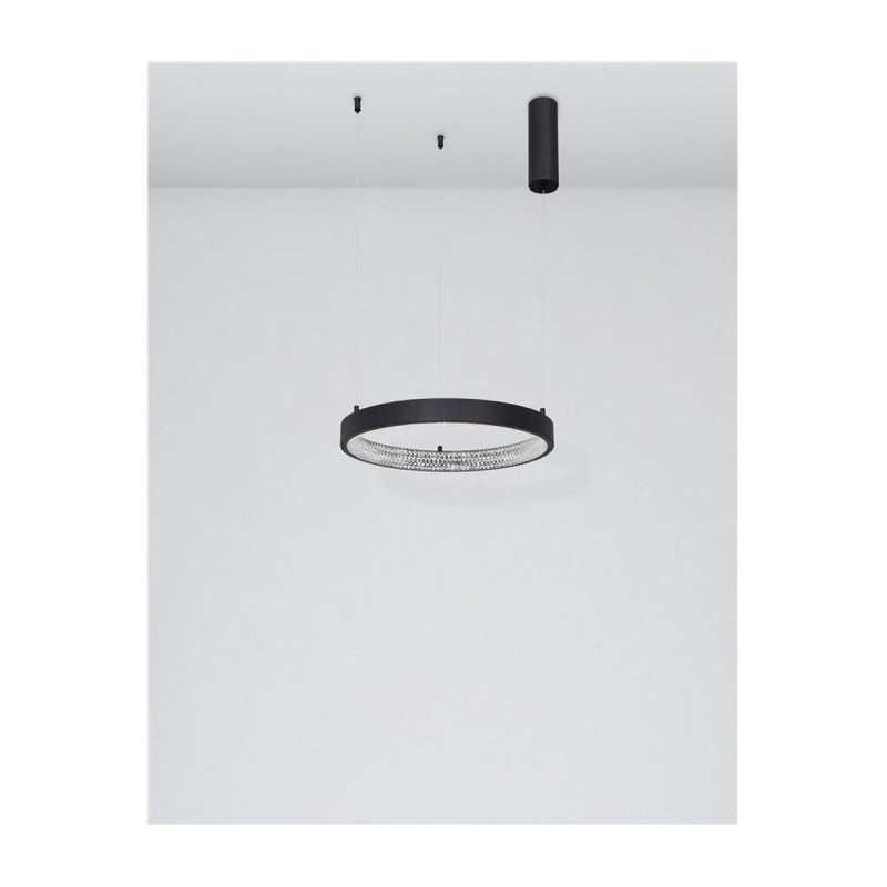 Suspension PRESTON Sable Noir LED 25 W Nova Luce 9865140