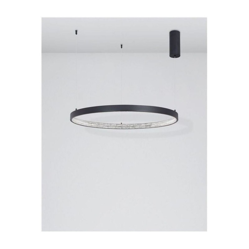 Suspension PRESTON Sable Noir LED 50 W Nova Luce 9865180