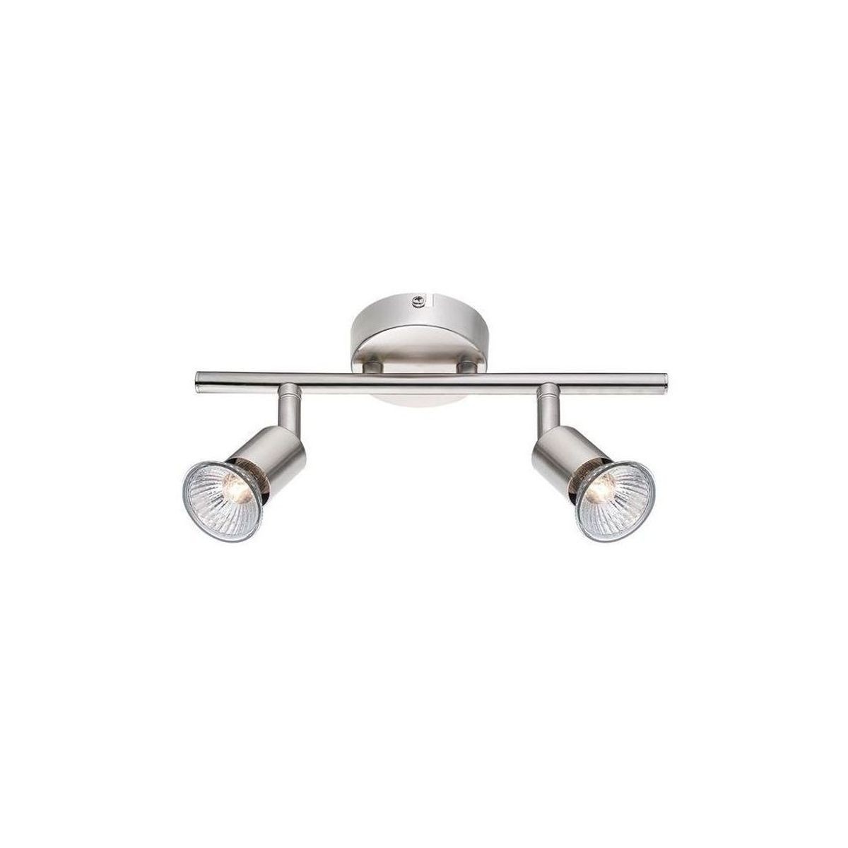 Plafonnier BASE Nickel LED GU10 2x5W Nova Luce 660002