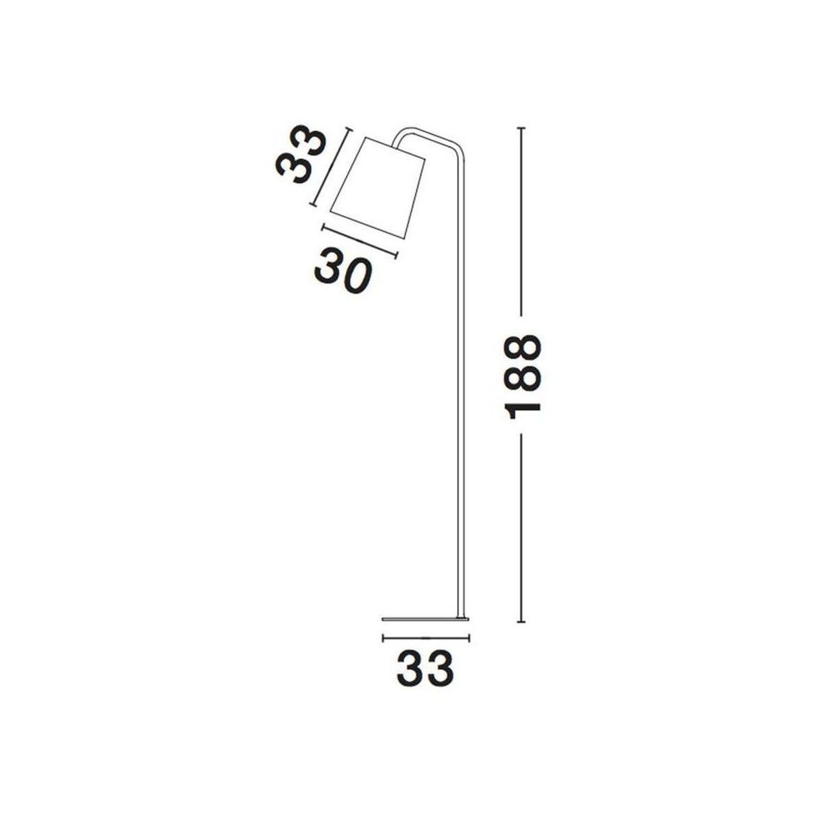 Lampadaire STABILE Jaune Mat LED E27 1x12W Nova Luce 549601