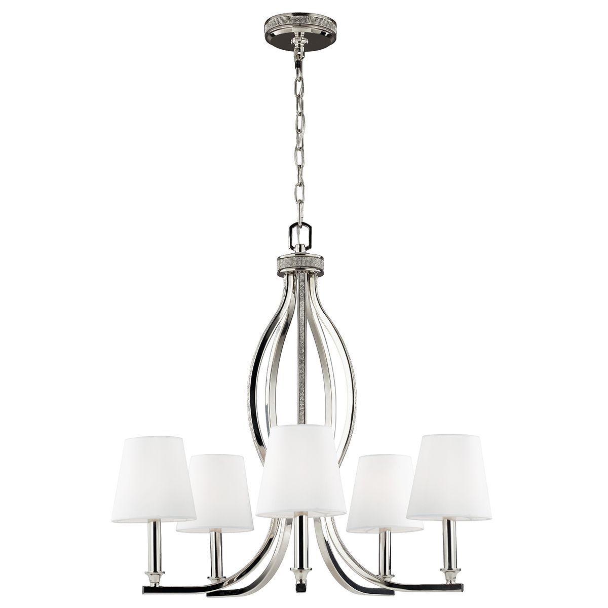 Lustre Amarilli 5x60W Noir et argent, Elstead Lighting