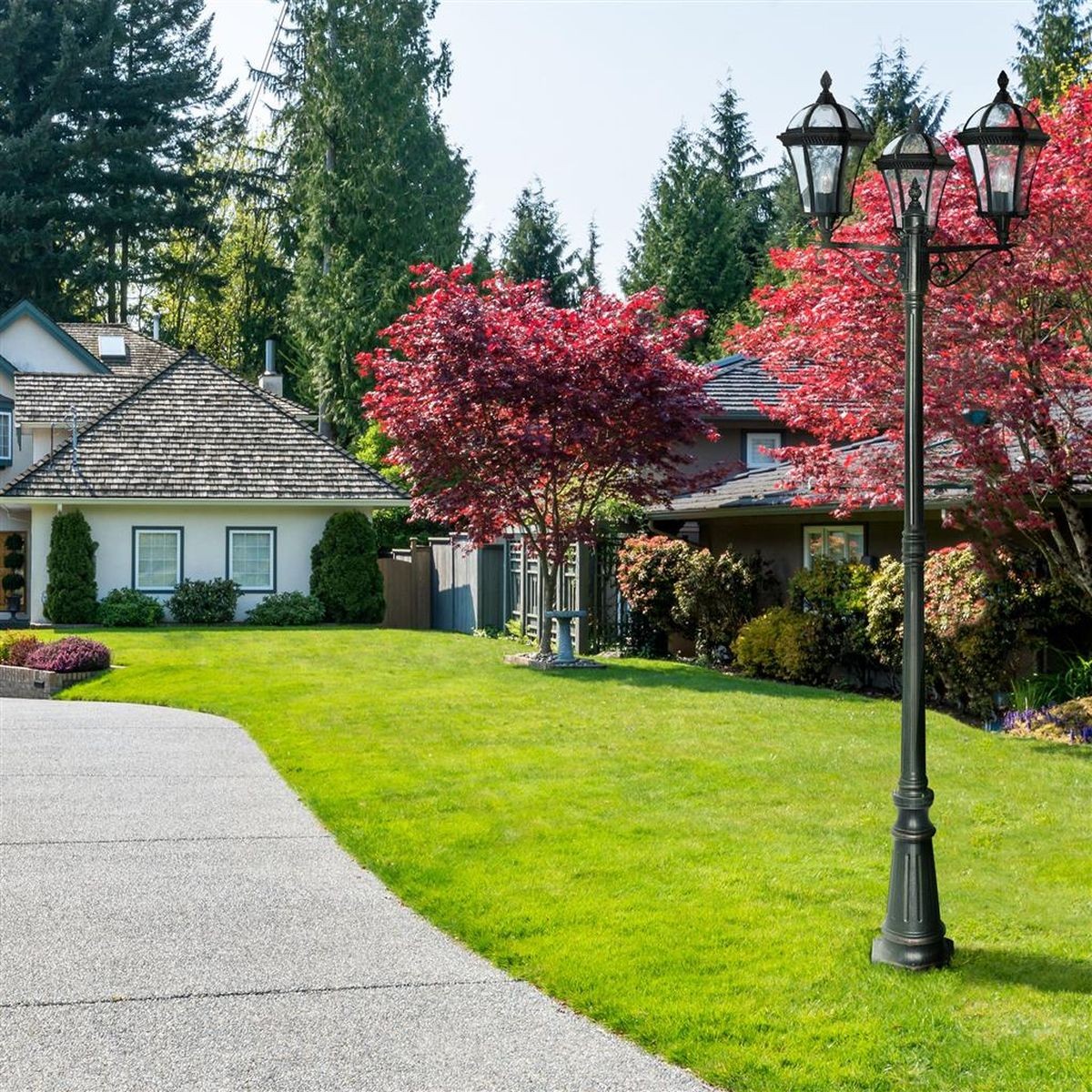 Lampadaire extérieur 2X57W OSLO Noir - Norlys 242SV