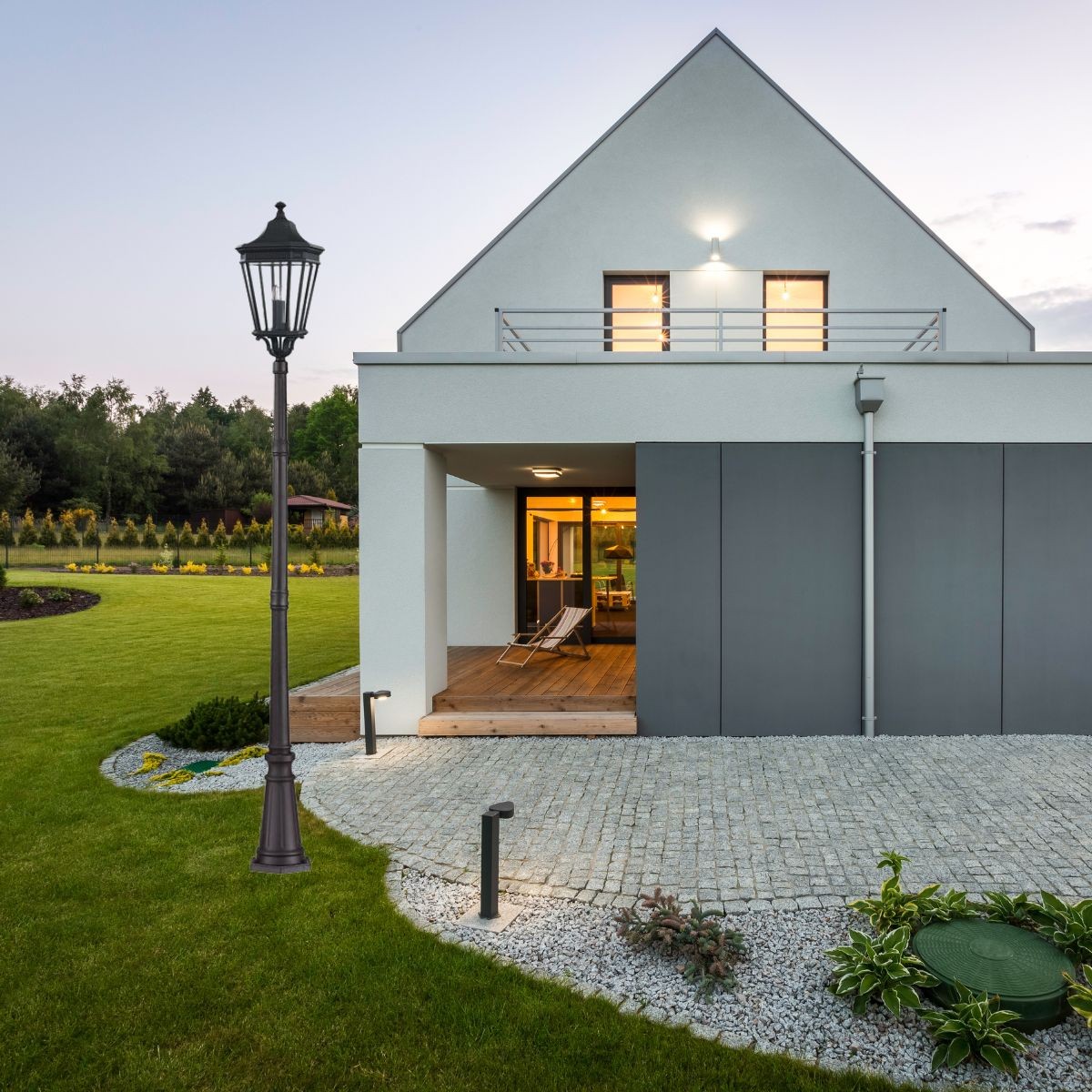 Lampadaire extérieur 70W STOCKHOLM Rouille - Norlys 281RO