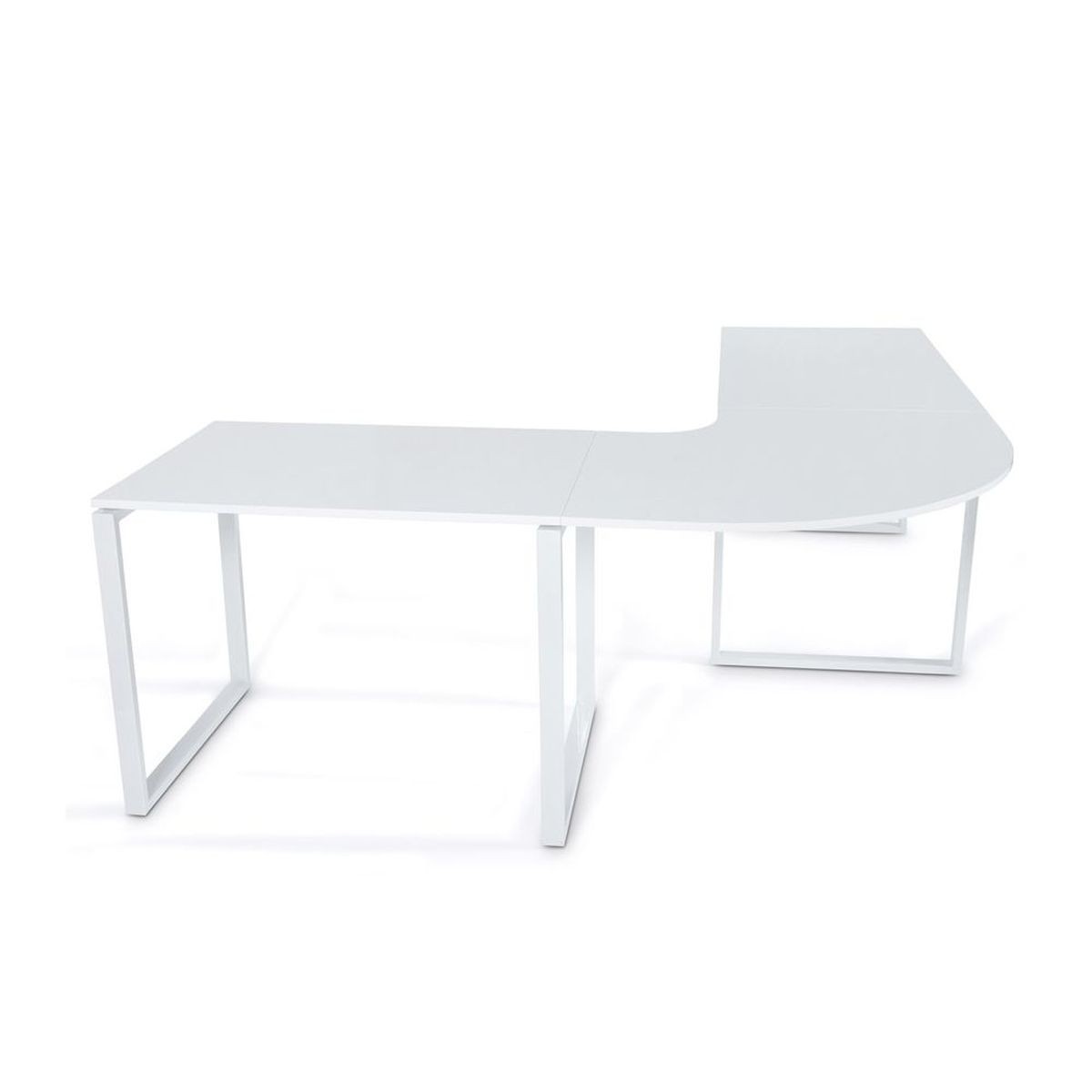 Bureau d'angle Warner Naturel Blanc L170 | Boutica Design