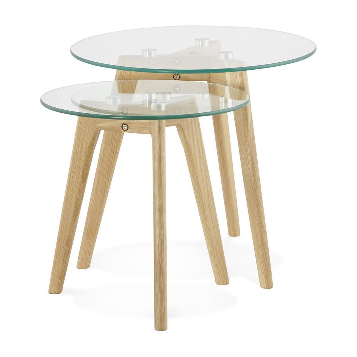 Table Basse Gigogne Ronde Iggy Transparent | Boutica Design