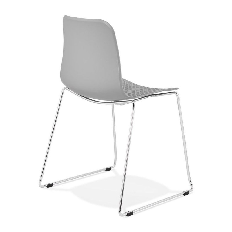 Chaise Bee Gris Chromé | Boutica Design