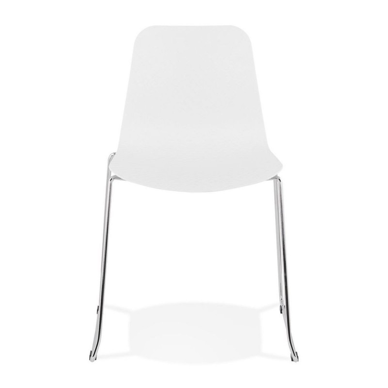 Chaise Bee Blanc Chromé | Boutica Design