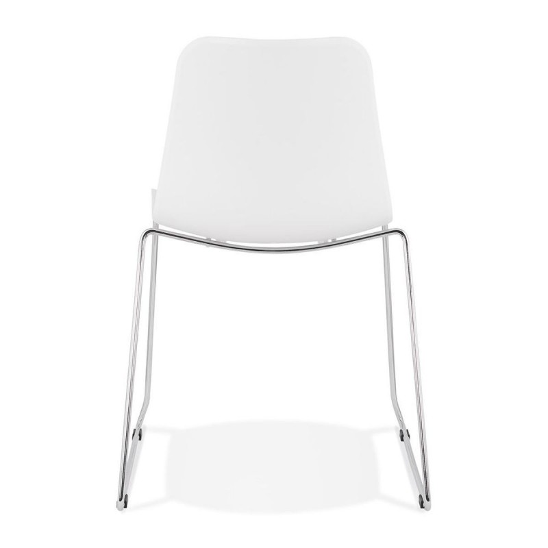 Chaise Bee Blanc Chromé | Boutica Design