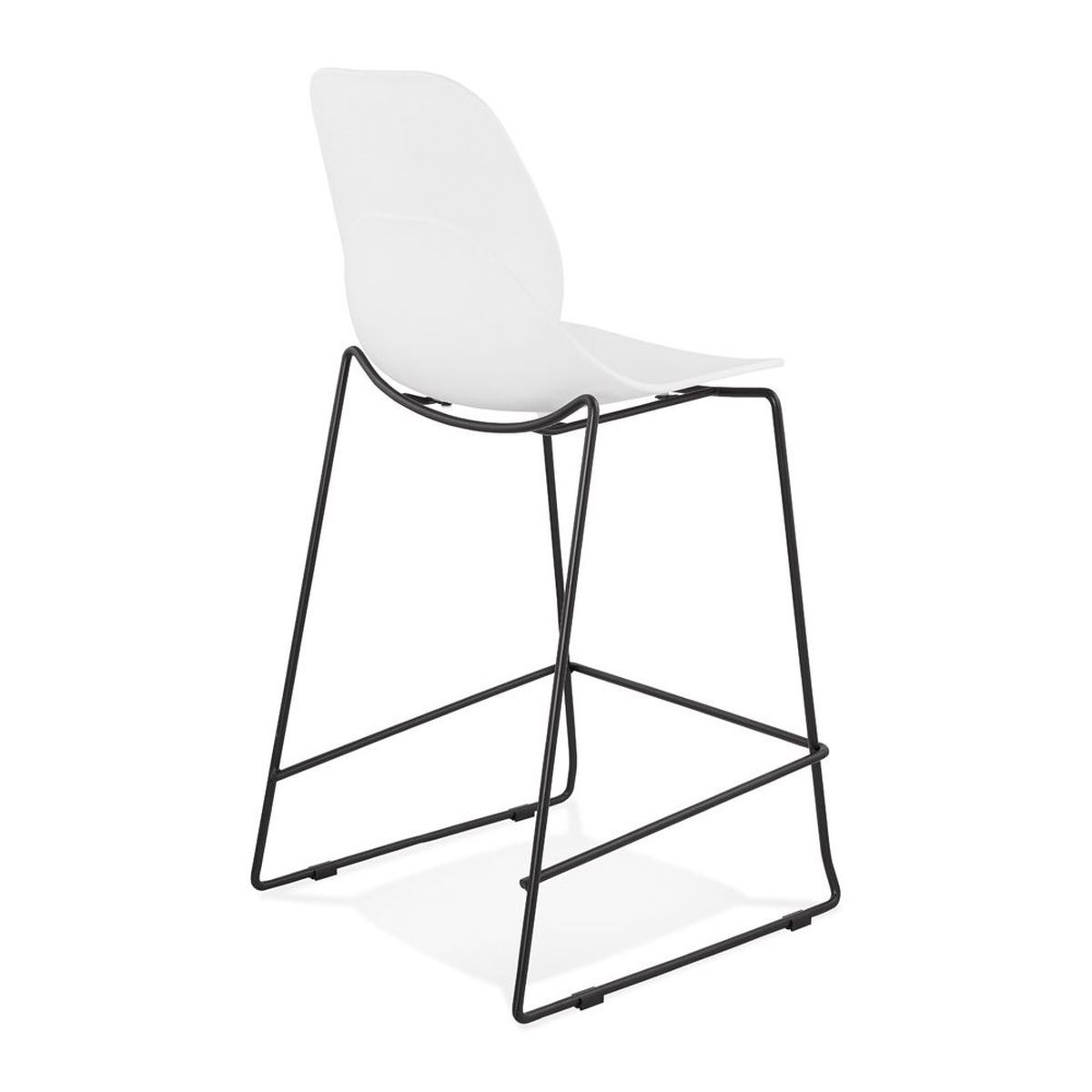 Tabouret De Bar Loki Mini Blanc Noir | Boutica Design
