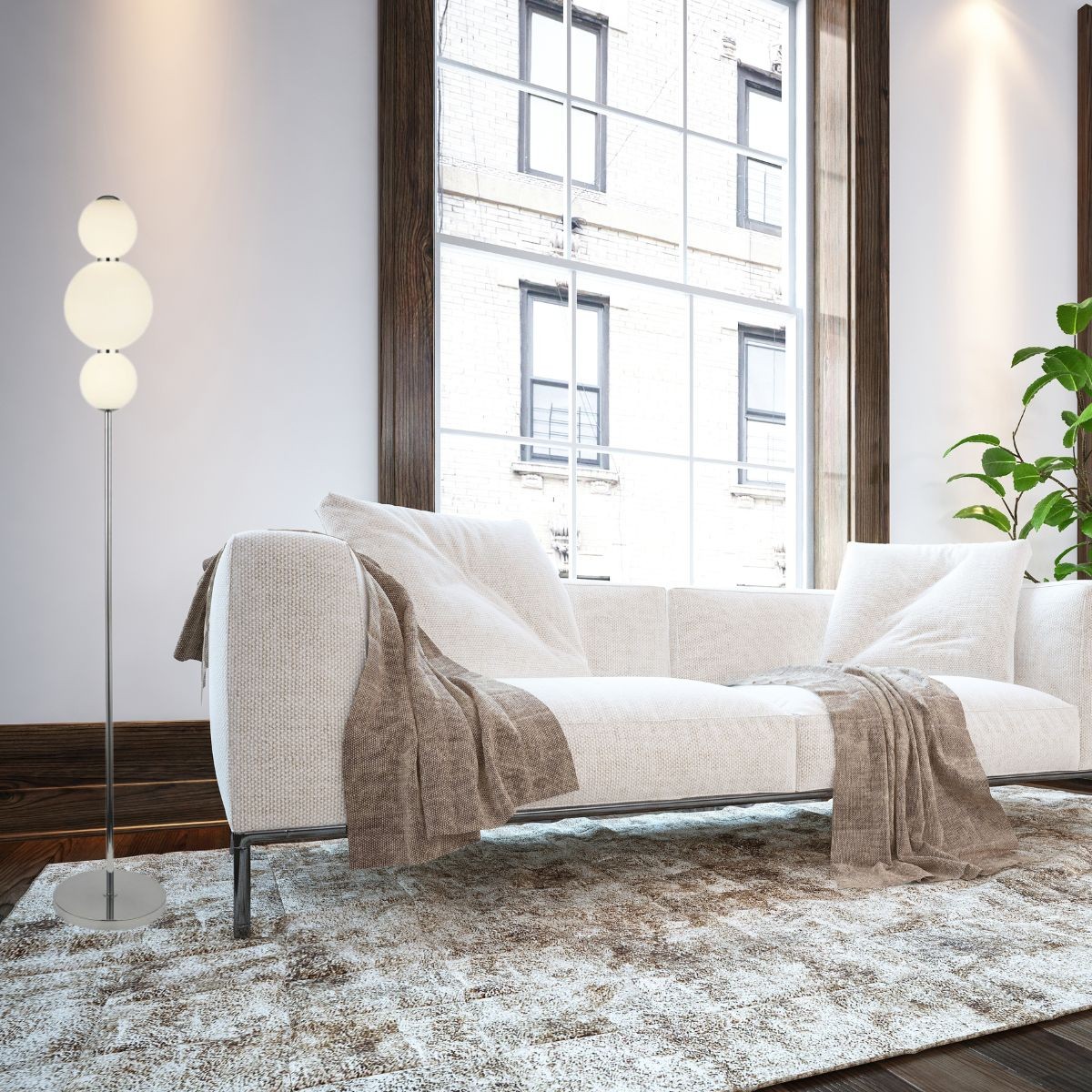 Lampadaire Boule Reflect Searchlight EU5089CC