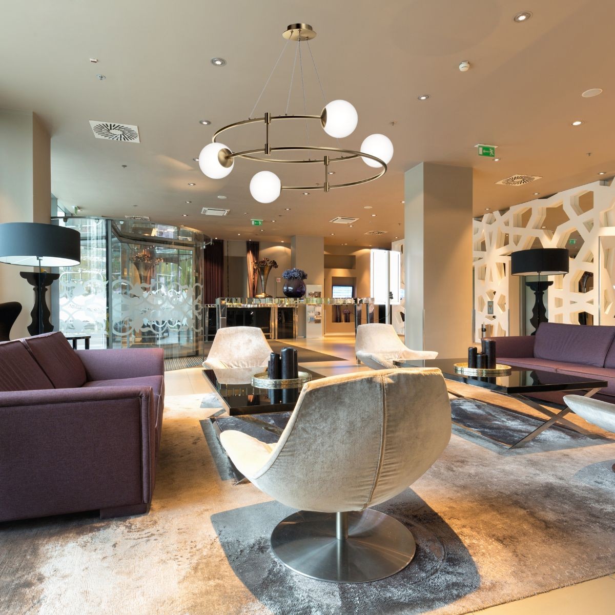 Suspension Boule Balance Or 4x40W Maytoni MOD317PL-04G