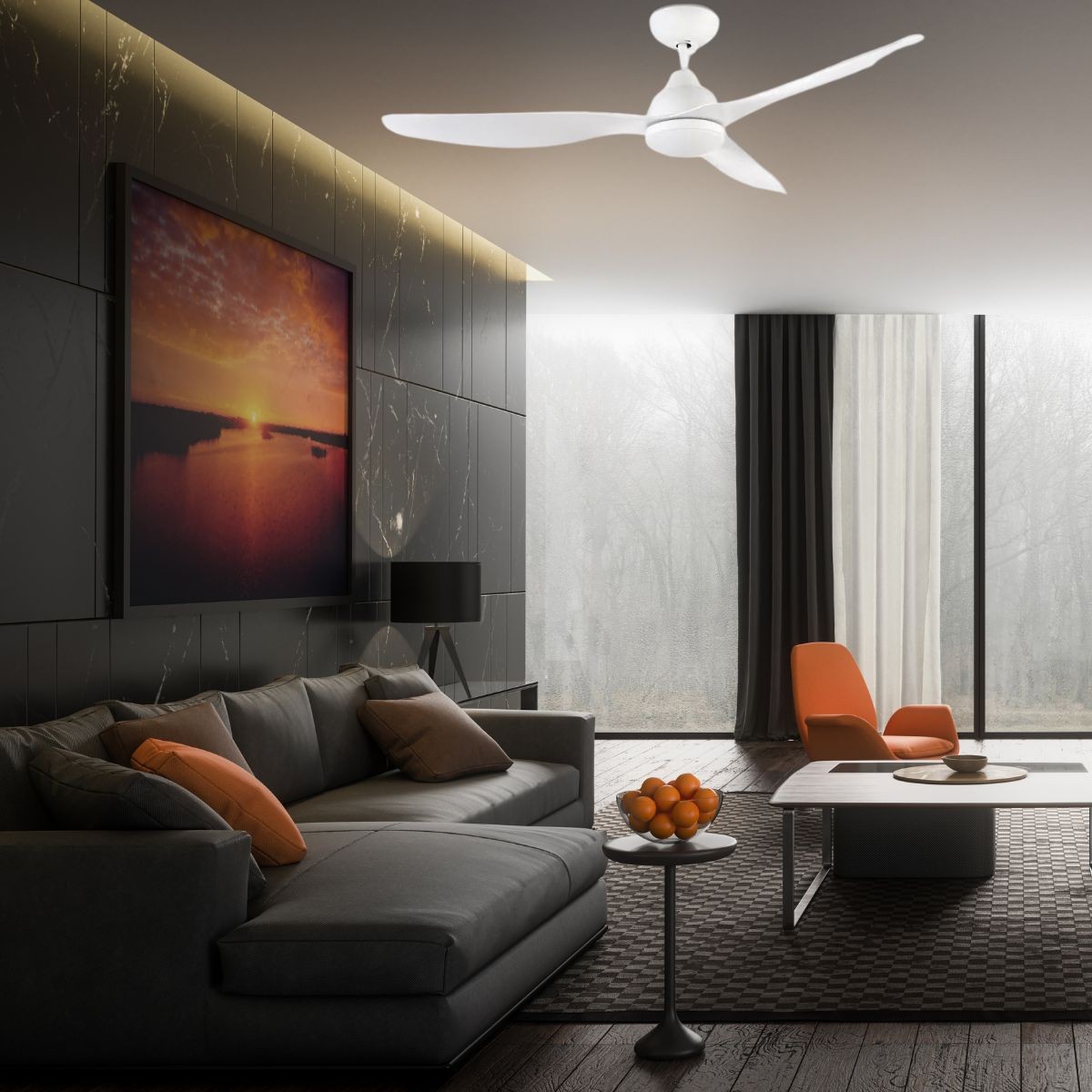 Ventilateur plafond avec lumiere Himalaya| Boutica Design