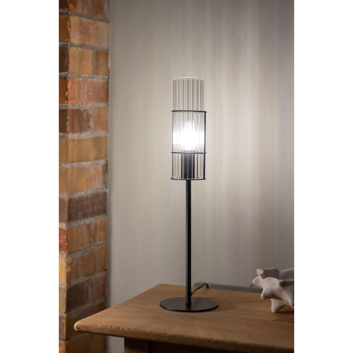 Lampe industrielle Brooklyn 1x60W E27 Noir Fumé H56 Markslojd 107479