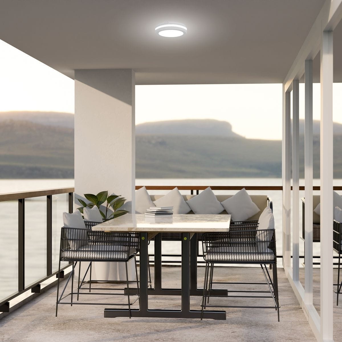 Plafonnier Extérieur Lizzi Anthracite Rendl R13507