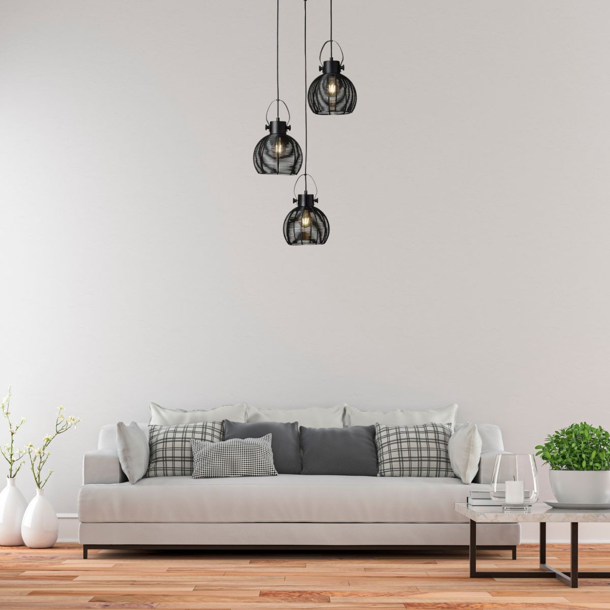 Suspension MINT Fumé Noir 1xE27 60W D24 Ideal Lux 237398