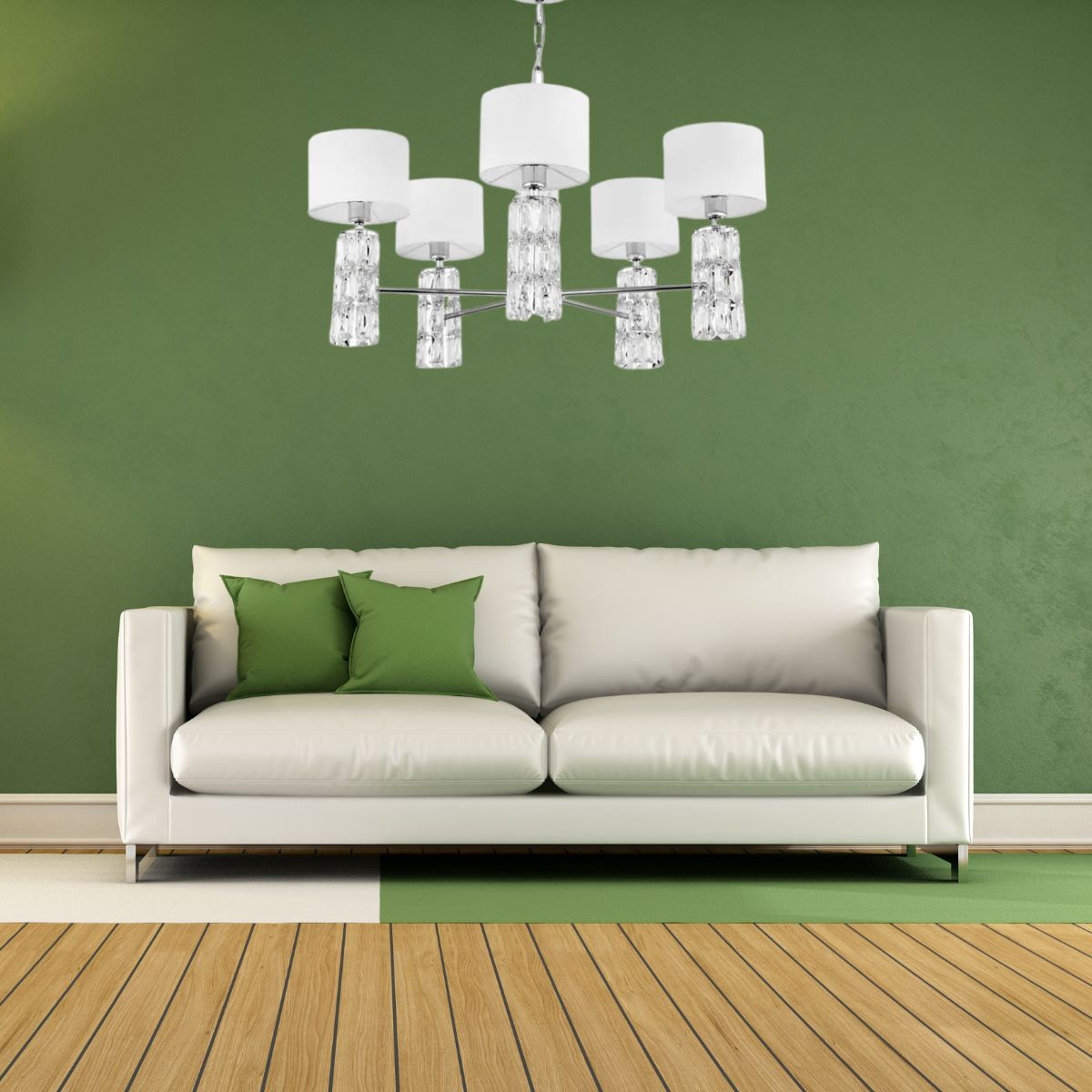 Lustre Mignon 8x60W Or et Argent | Flambeau