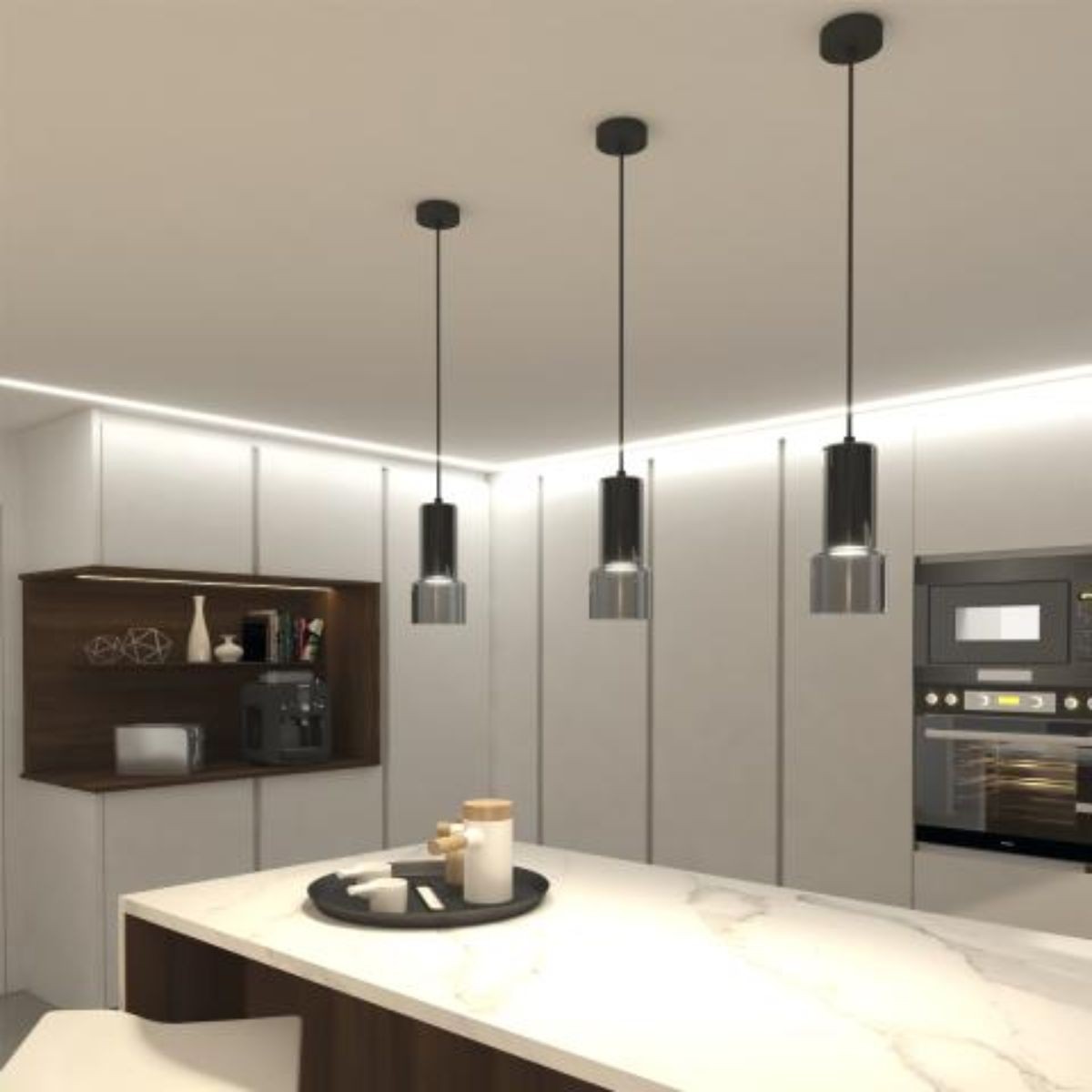 Suspension Tray 3x3W LED Noir Markslojd 105780