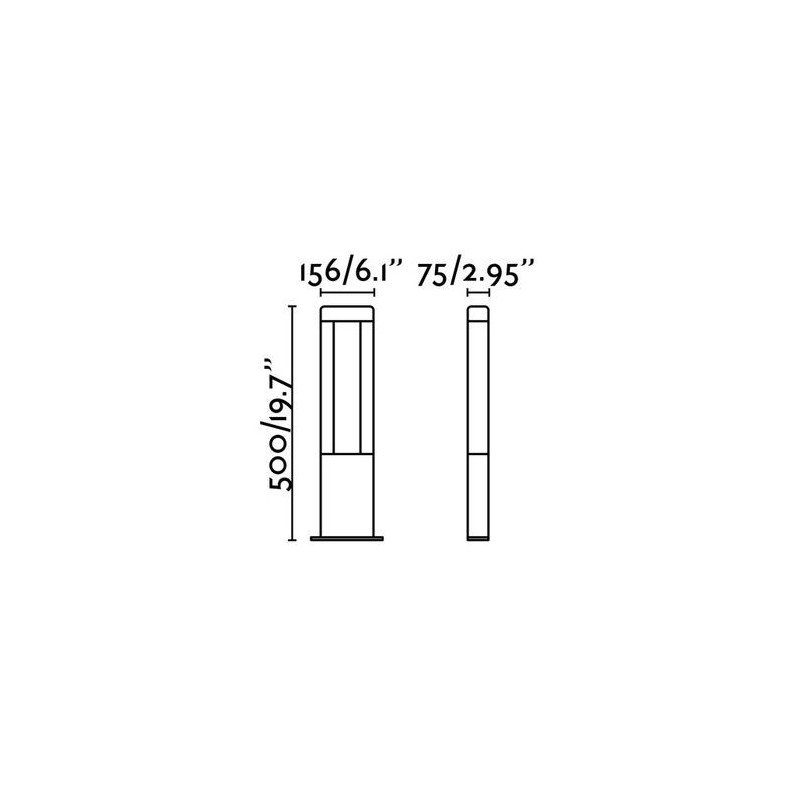 Balise extérieur NANDA 71216 Foncé, Lampe d'Exterieur Faro