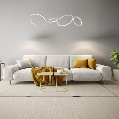 Suspension Baron Noir Mat 4x40W E27 Trio 309800432