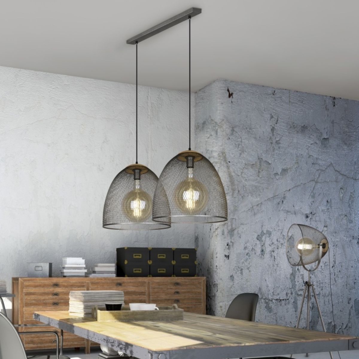 Suspension GOCCIO Noir LED 5x7 W Nova Luce 9504001