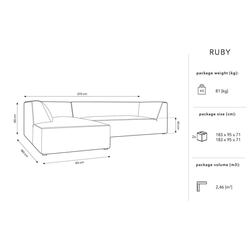 Canapé Ruby Vert MIC_LC_M_137_F1_RUBY7 | Boutica Design