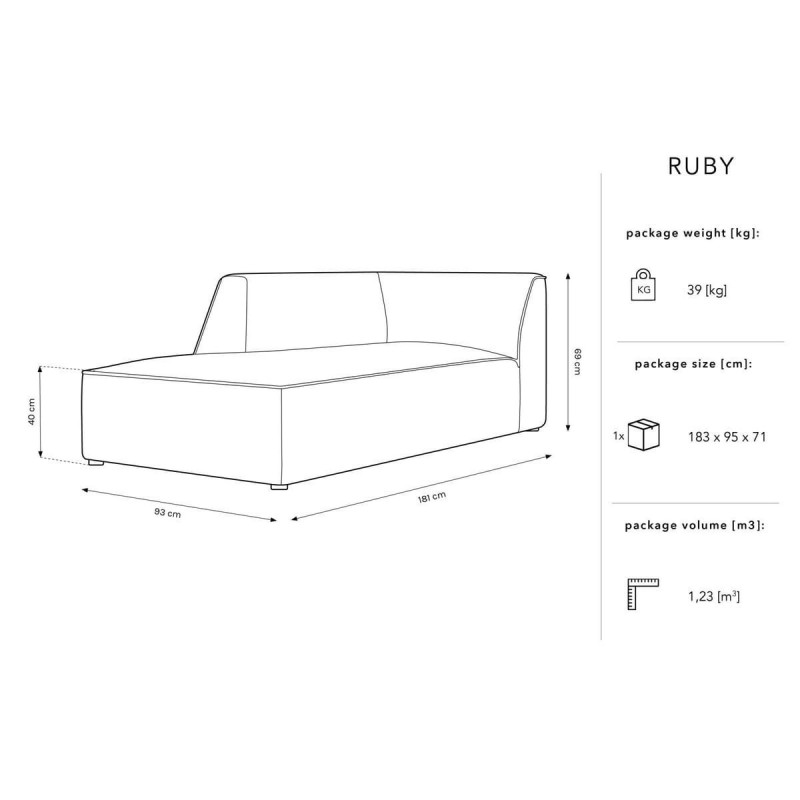 Méridienne Ruby Vert Bouteille MIC_CHL_44_F1_RUBY3 | Boutica Design