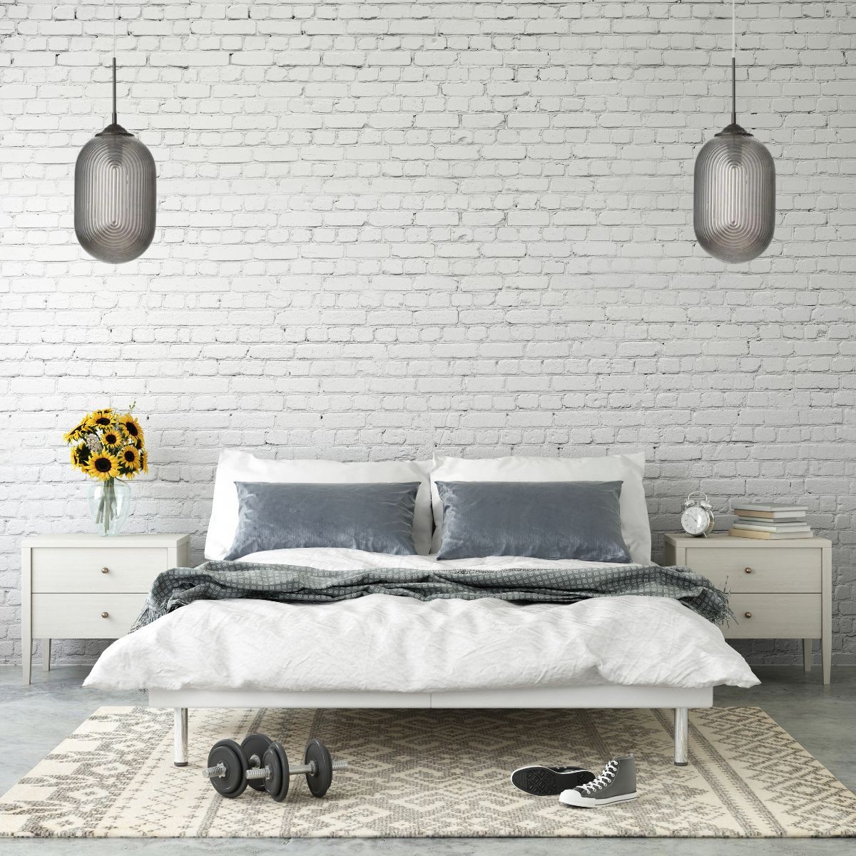 Suspension gris & luminaire design | Boutica-Design