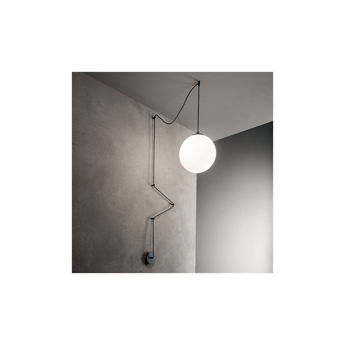 Suspension BOA Noir 1xE27 60W Ideal Lux 160856