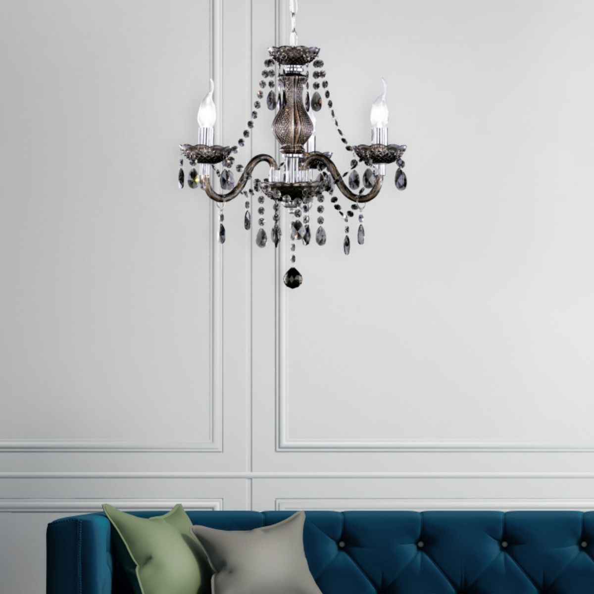 Lustre Baroque Cartwheel Searchlight 8908-8BK