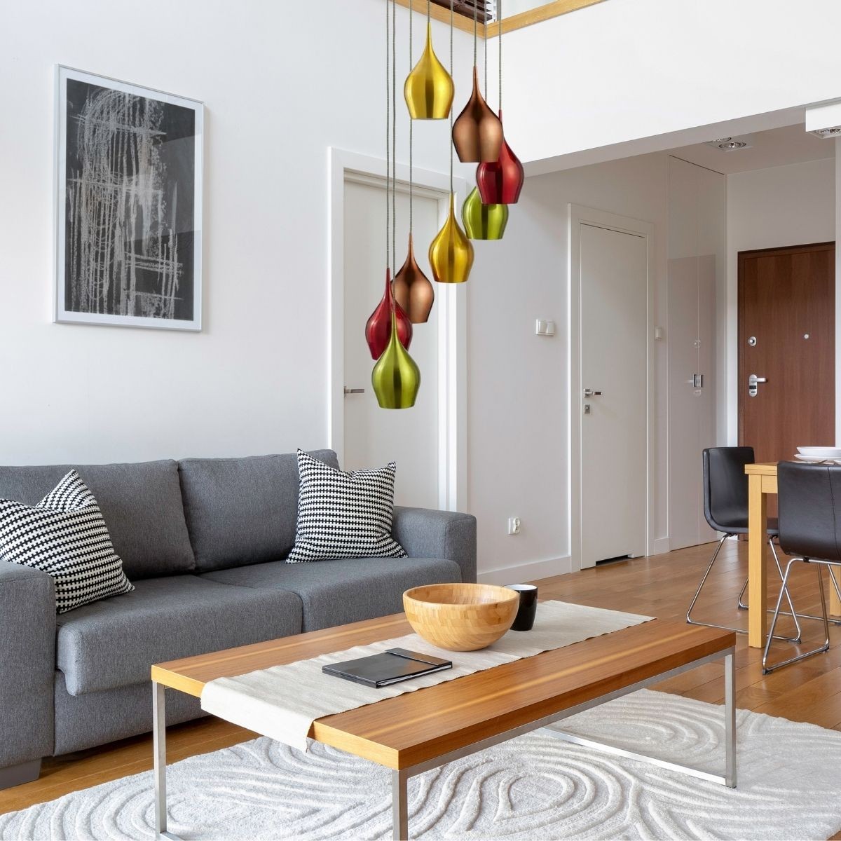 Suspension PRESTON Sable Noir LED 25 W Nova Luce 9865140